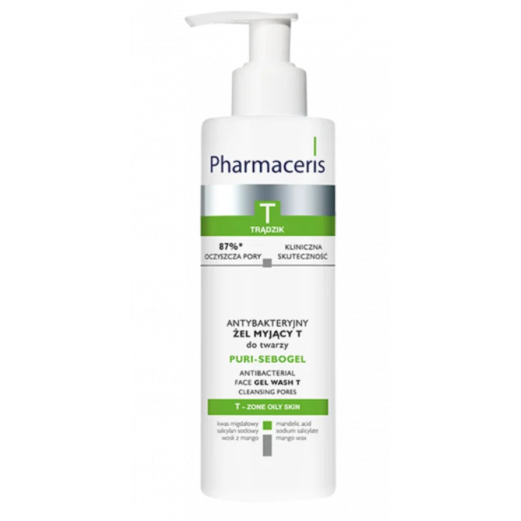 PHARMACERIS antibacterial gel wash T for the face PURI-SEBOGEL