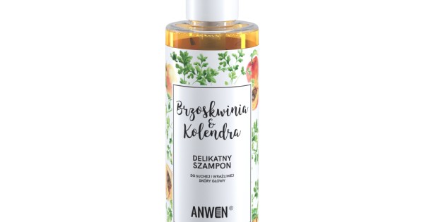 ANWEN Peach & Coriander gentle shampoo for dry and sensitive hair 200ml