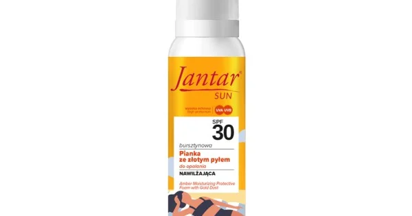 Famona JANTAR SUN Amber moisturizing protective foam with gold dust SPF ...