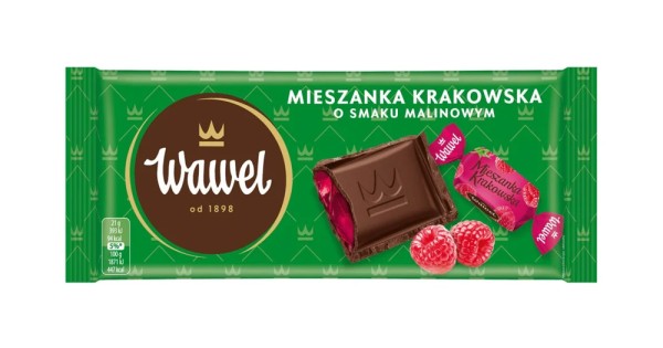 WAWEL MIESZANKA KRAKOWSKA stuffed chocolate with raspberry flavor 105g