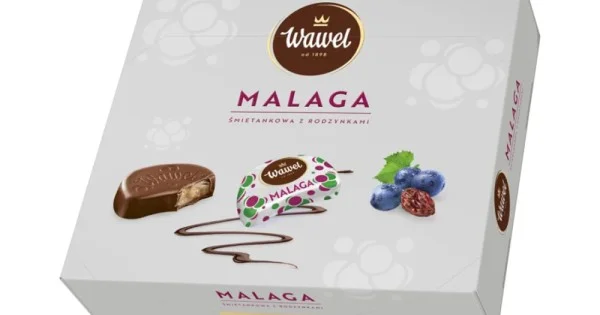WAWEL MALAGA CHOCOLATE BOX WITH CREAM AND RAISIN FILLING 330G