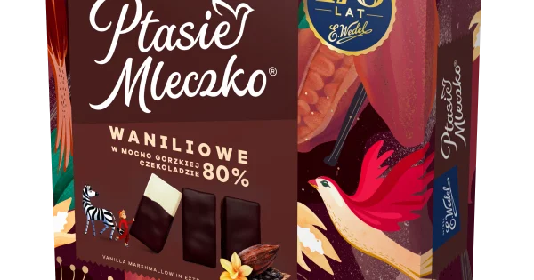 WEDEL PTASIE MLECZKO® MARSHMALLOWS VANILLA IN STRONG BITTER CHOCOLATE ...