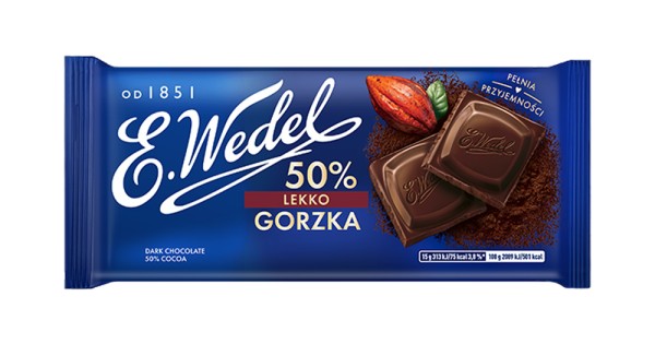 WEDEL DARK CHOCOLATE 50% COCOA 90g
